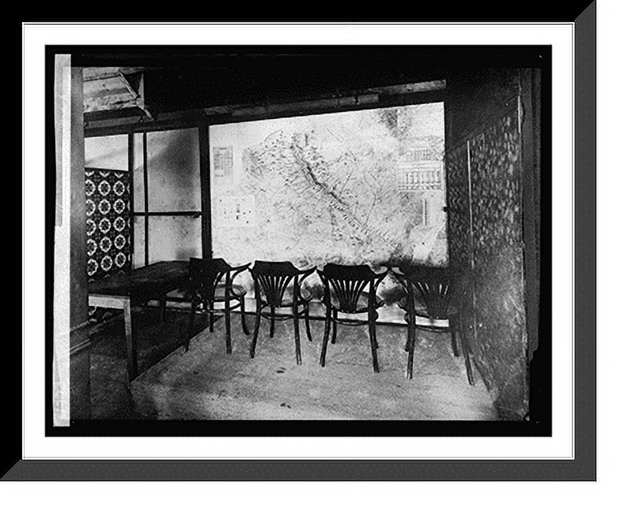 Historic Framed Print, Nat. Museum, Pershing's war map, 17-7/8" x 21-7/ ...