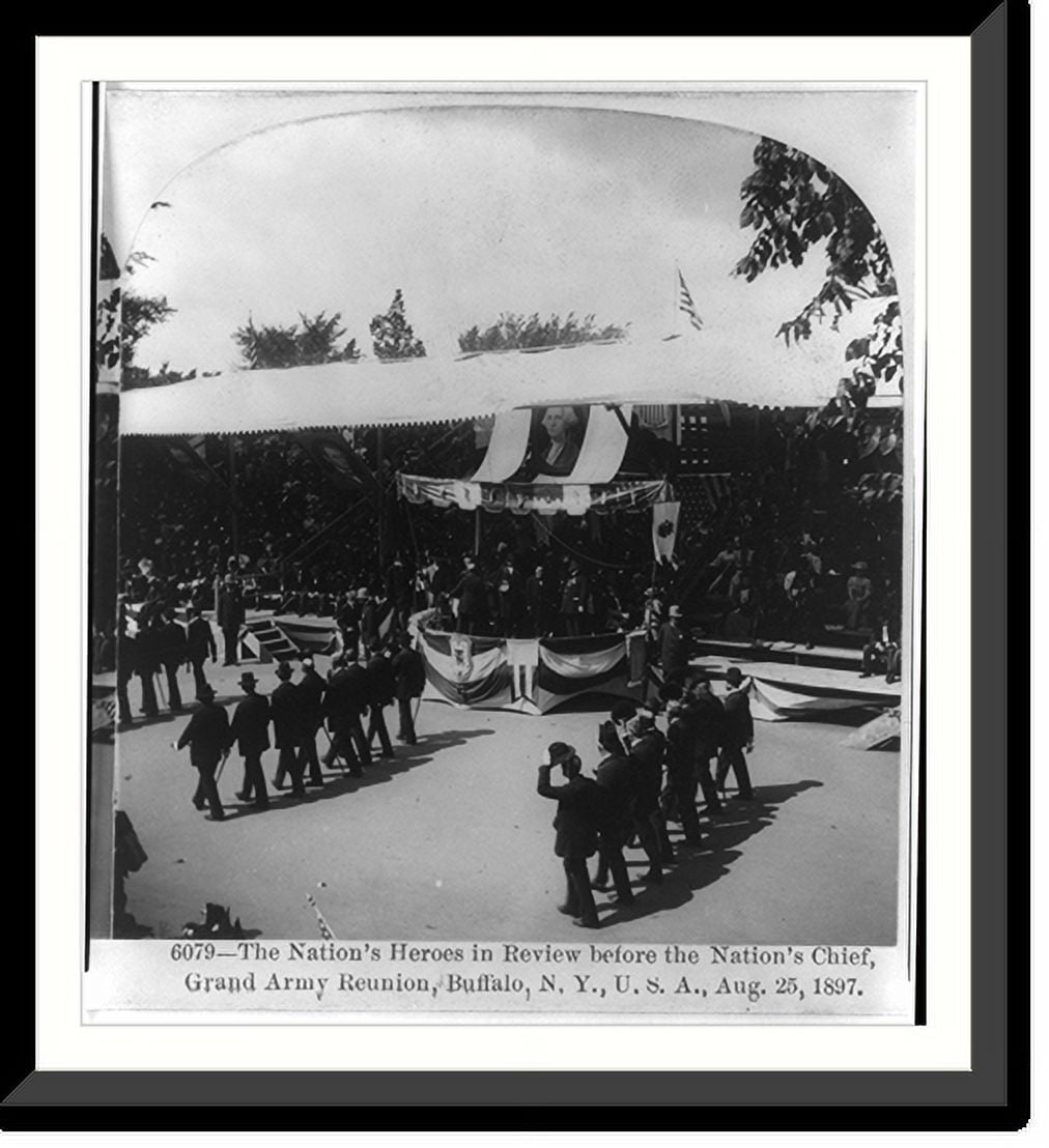 Historic Framed Print, The Nation's Heroes in review before the nation ...