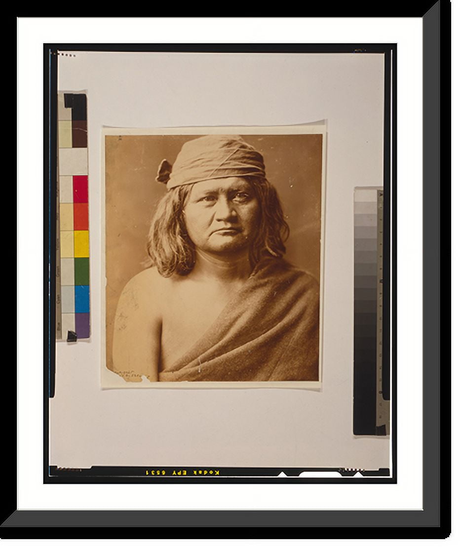 Historic Framed Print, [Native man, head-and-shoulders portrait, facing ...