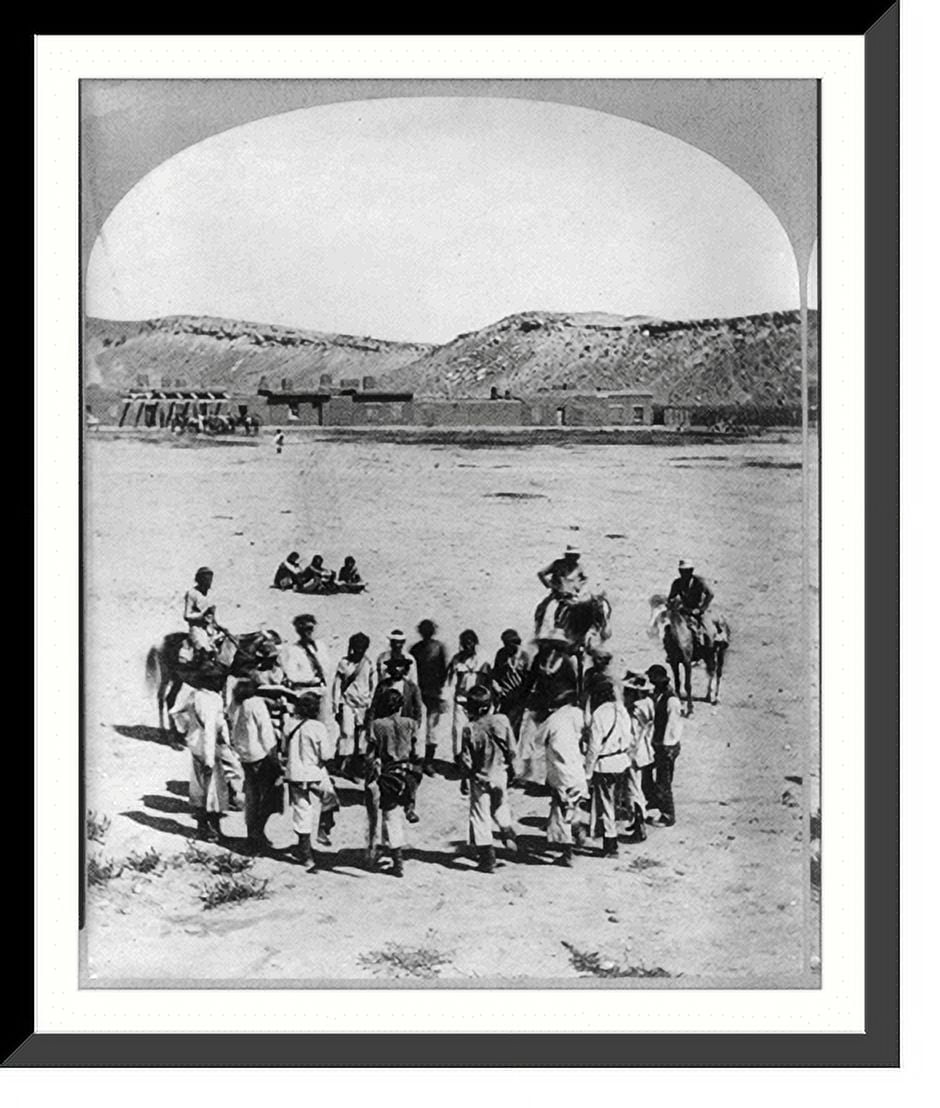 Historic Framed Print, Navajoe dance, old Fort Defiance, New Mexico ...
