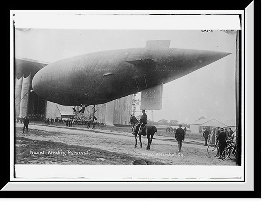 Historic Framed Print, Naval Airship, Parseval, Mays: Aldershot, 17-7/8 ...