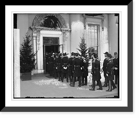 Historic Framed Print, Naval officers, New Year Reception, 17-7/8" x 21 ...