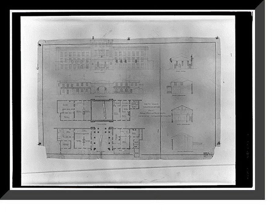 Historic Framed Print, Navy Yard, Main Gate, Eighth & M Streets ...