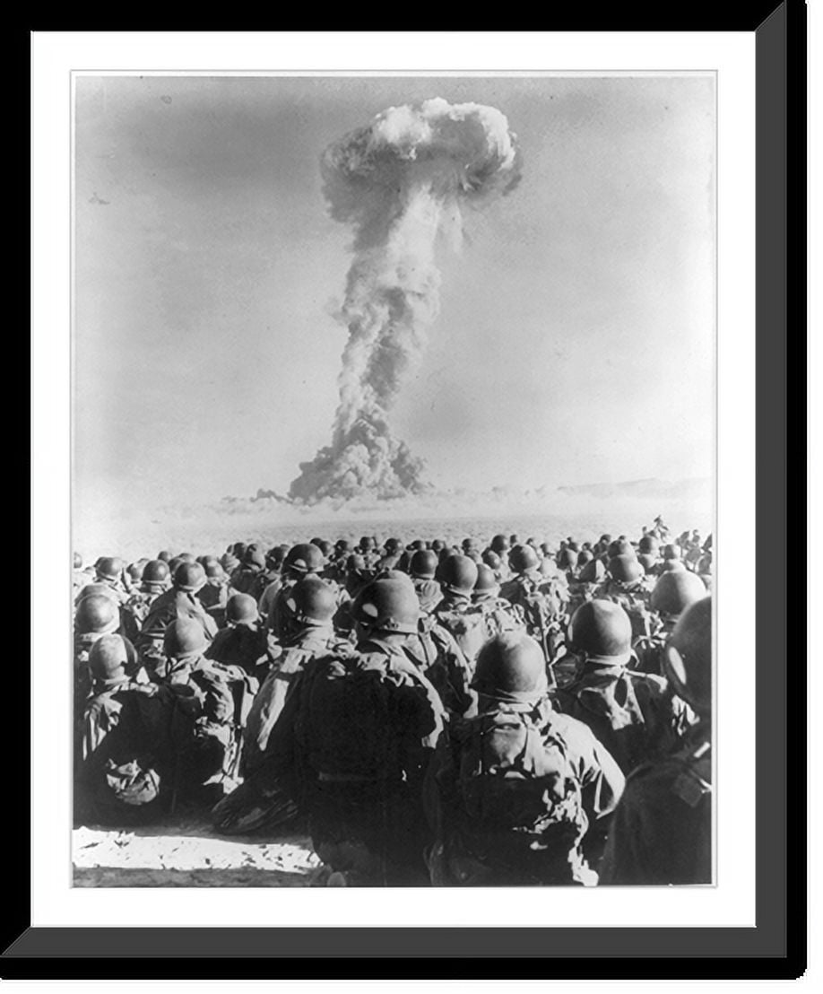 Historic Framed Print, [Nevada - Frenchman's Flat - members of 11th AB ...