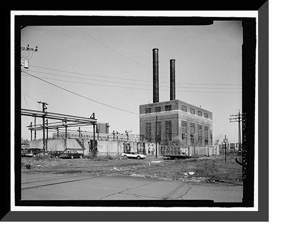 Historic Framed Print, New Haven Rail Yard, Central Steam Plant and Oil ...