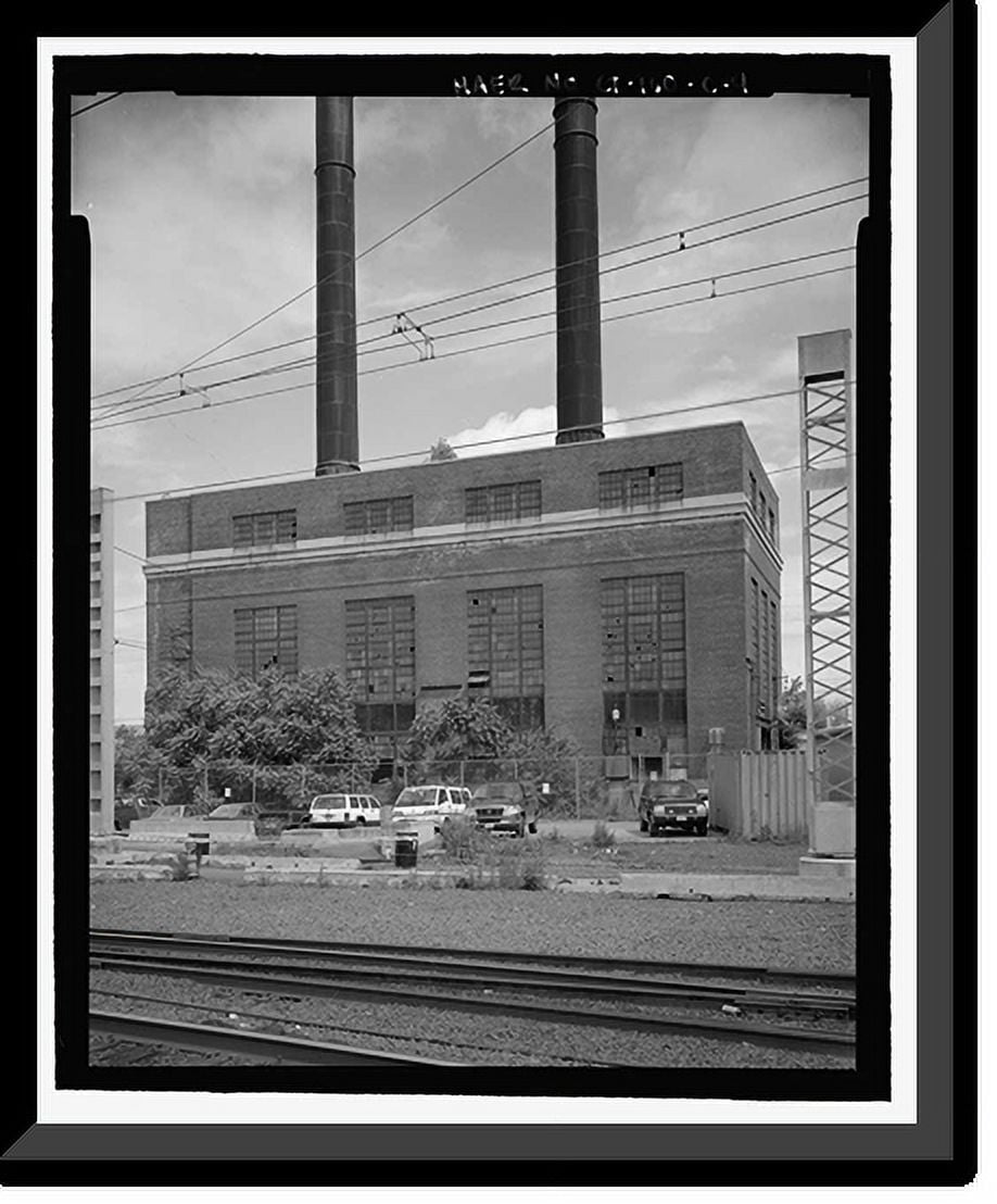 Historic Framed Print, New Haven Rail Yard, Central Steam Plant and Oil ...