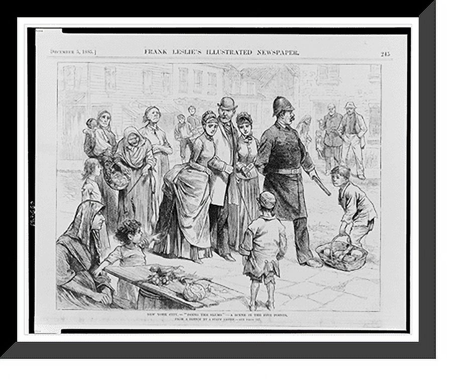 Historic Framed Print, New York City - Doing the slums" - A scene in ...