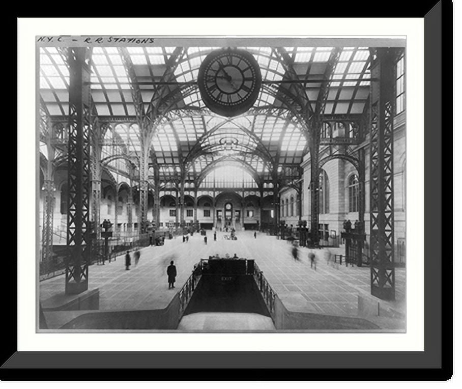 Historic Framed Print, [New York City - Pennsylvania Station - concourse on gate level], 17-7/8 ...