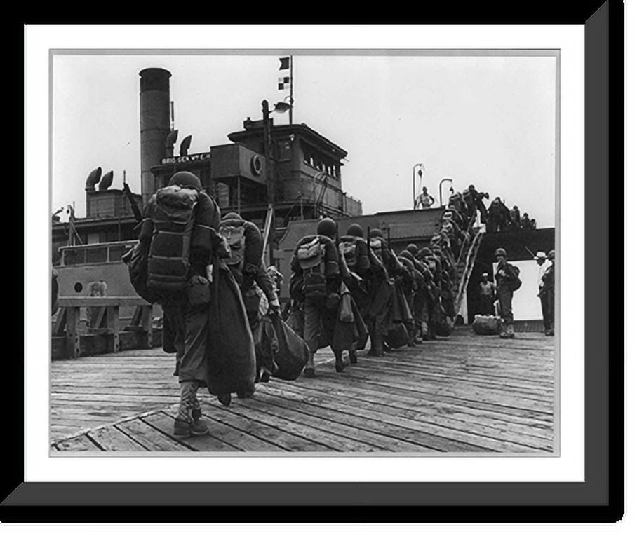 Historic Framed Print, New York Port of Embarkation during World War II ...
