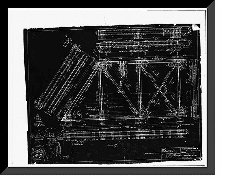 Historic Framed Print, Niantic River Swing Bridge, Spanning Niantic ...