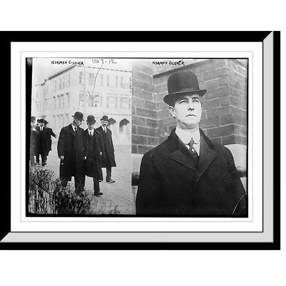 Historic Framed Print, Norman Glover shown alone and also walking with ...