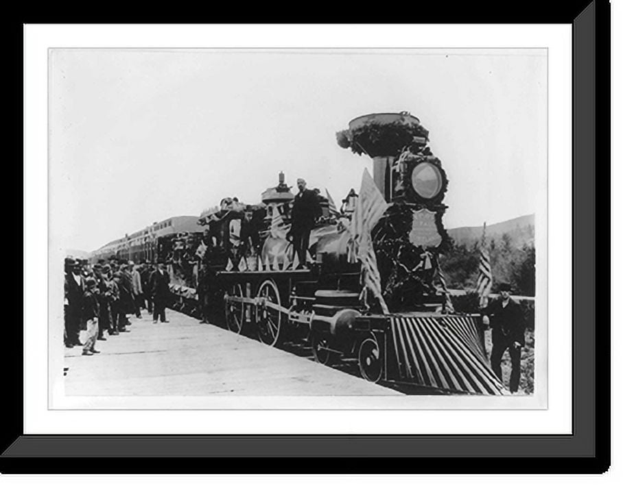 Historic Framed Print, Northern Pacific Railway. The first train from ...