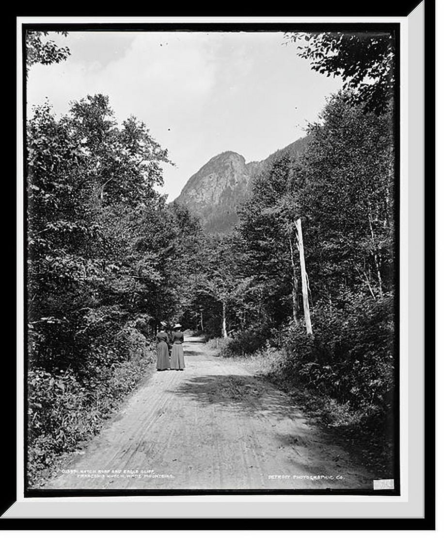 Historic Framed Print, Notch road and Eagle Cliff, Franconia Notch ...