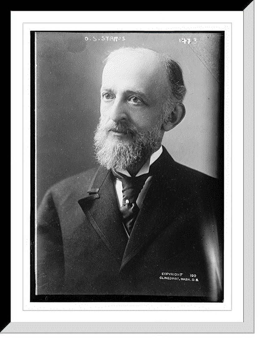 Historic Framed Print, O.S. Straus, portrait bust, copyright by ...