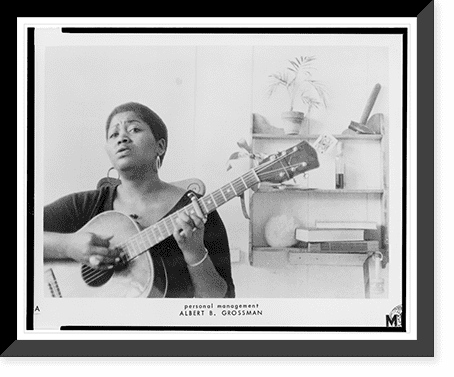 Historic Framed Print, [Odetta, half-length portrait, seated, singing ...