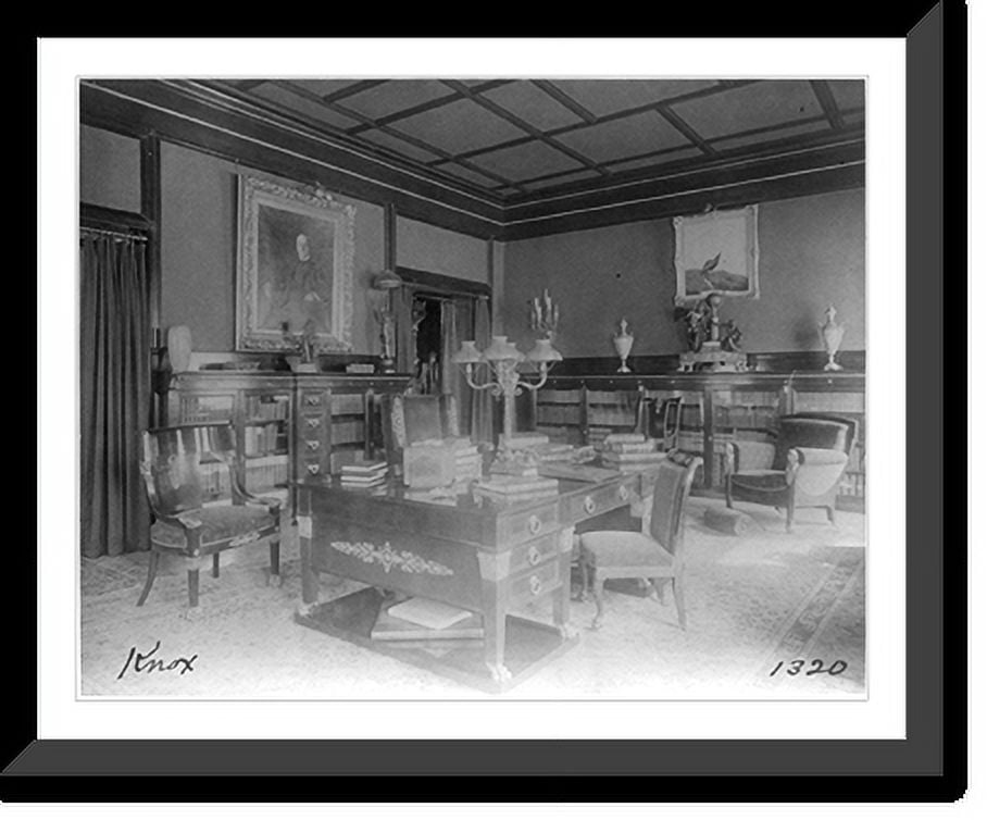 Historic Framed Print, [Office in Senator Philander Knox house ...
