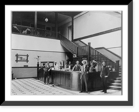 Historic Framed Print, Office [lobby], Hotel Beale, Kingman, Ariz., 17 ...