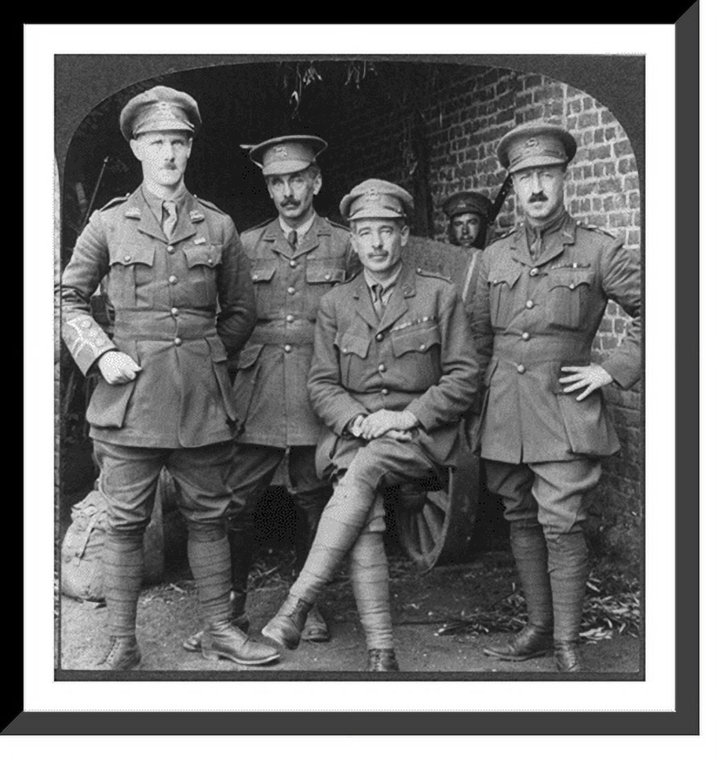 Historic Framed Print, Officers who came with some of the 2nd ...