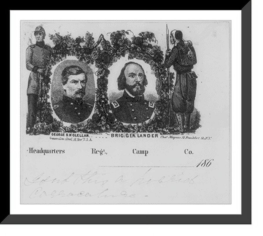 Historic Framed Print, [Official stationery of Brig. Gen. Frederick ...