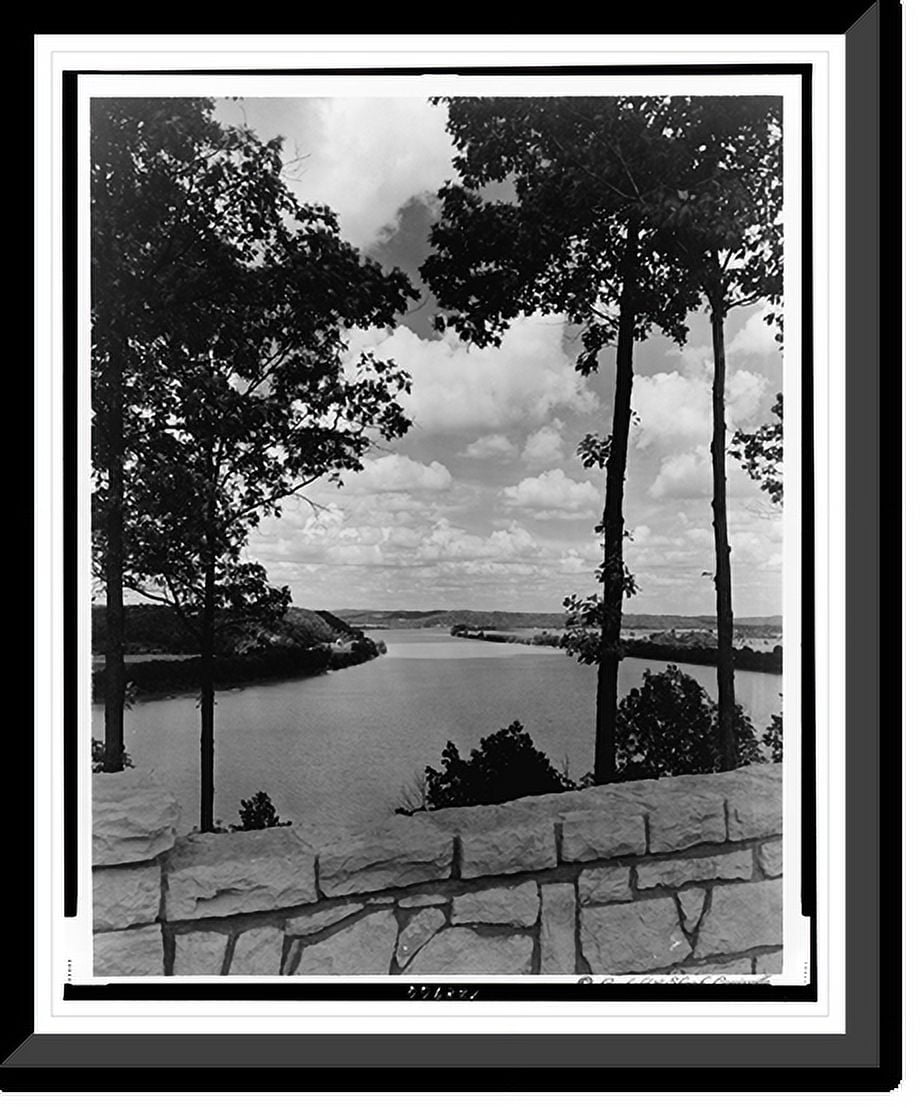 Historic Framed Print, Ohio River from observation point below ...