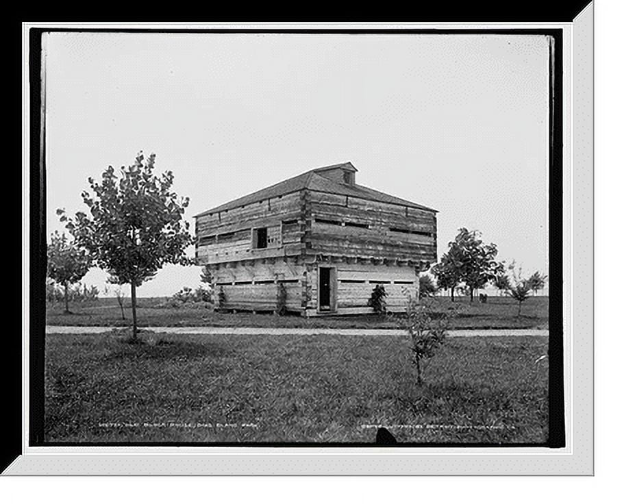 Historic Framed Print, Old block-house, Bois Blanc Park, 17-7/8 Historic Framed Print, Old block-house, Bois Blanc Park, 17-7/8
