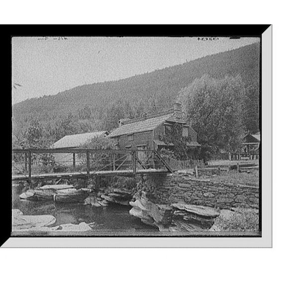 Historic Framed Print, [Old studio of artist Hall, near Palenville ...
