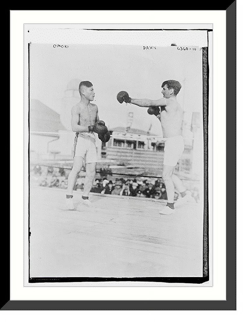 Historic Framed Print, Omori vs Dawn (boxing), 17-7/8" x 21-7/8 ...