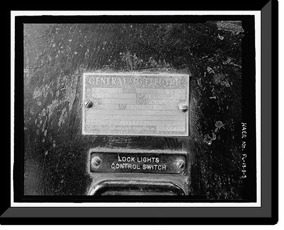 Historic Framed Print, Ortona Lock, Lock No. 2, Machinery and Control ...