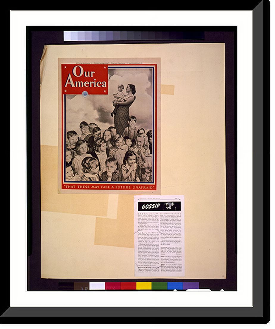 Historic Framed Print, Our America. That these may face a future ...