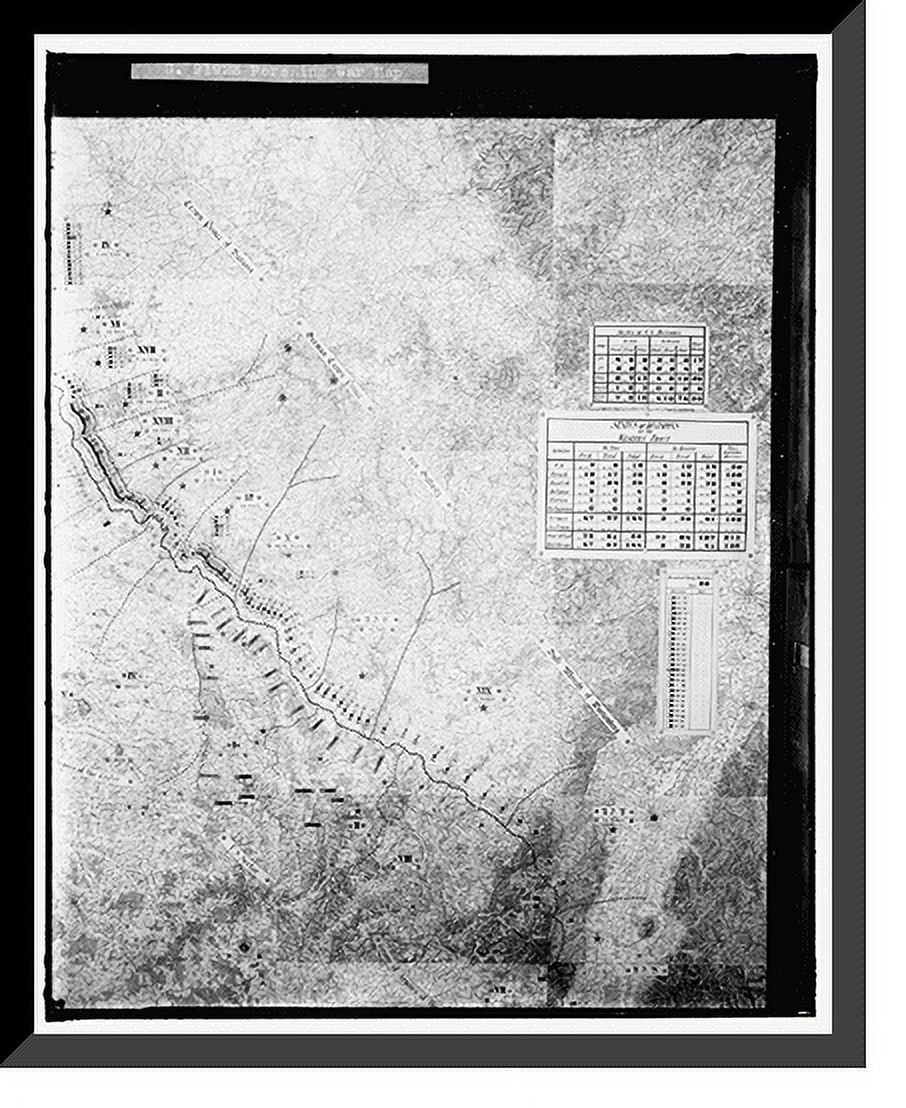 Historic Framed Print, PERSHING WAR MAP - 3, 17-7/8" x 21-7/8 ...