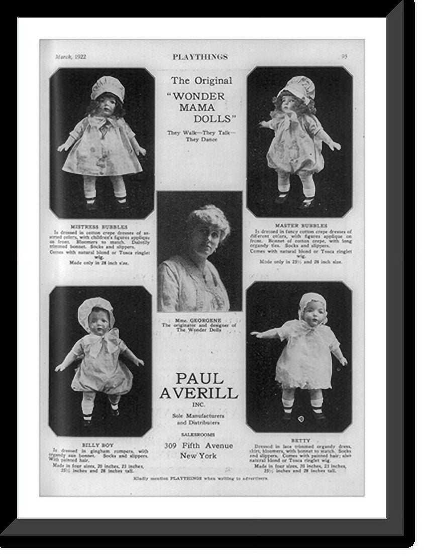 Historic Framed Print, [Page from Playthings Magazine illus. dolls ...