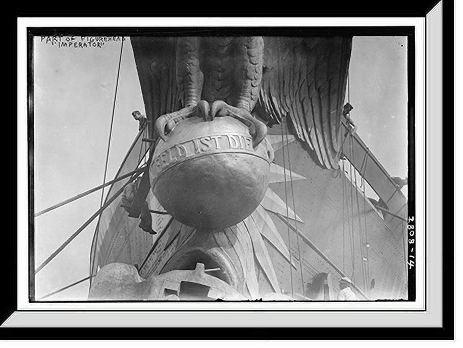 Historic Framed Print, Part of figurehead - IMPERATOR, 17-7/8" x 21-7/8 ...