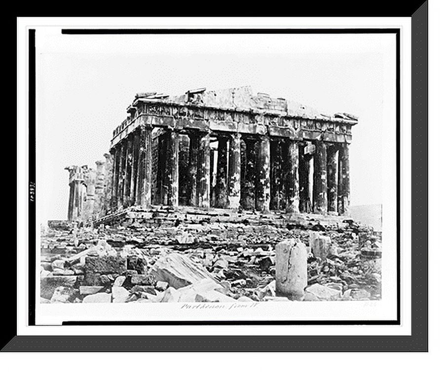 Historic Framed Print, Parthenon from w., 17-7/8" x 21-7/8" - Walmart.com