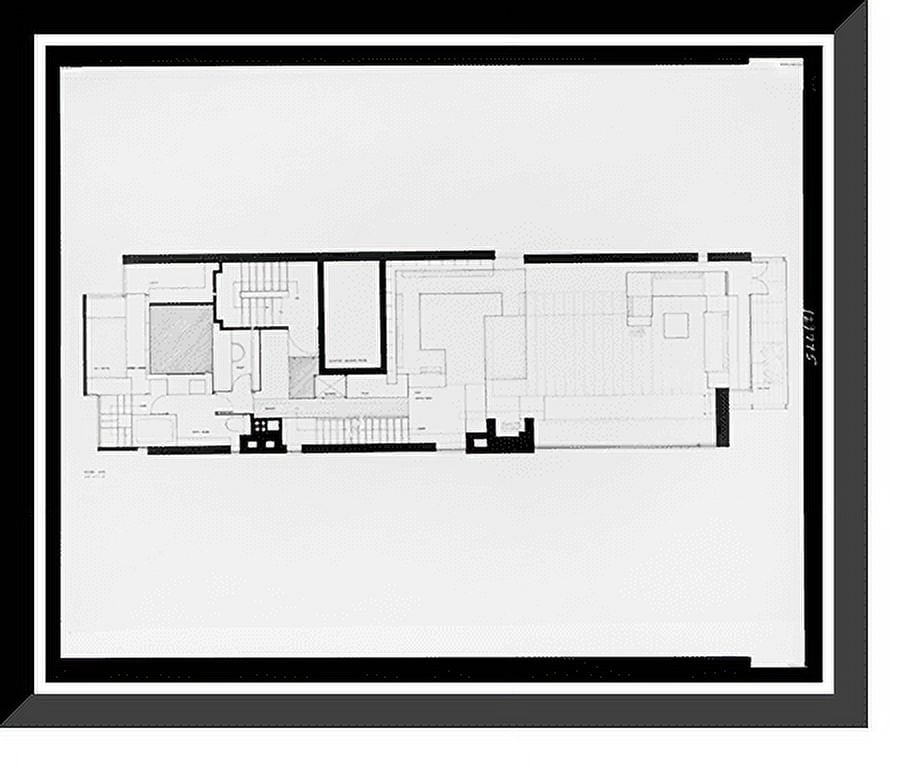 Historic Framed Print, [Paul Rudolph's penthouse apartment, 23 Beekman ...