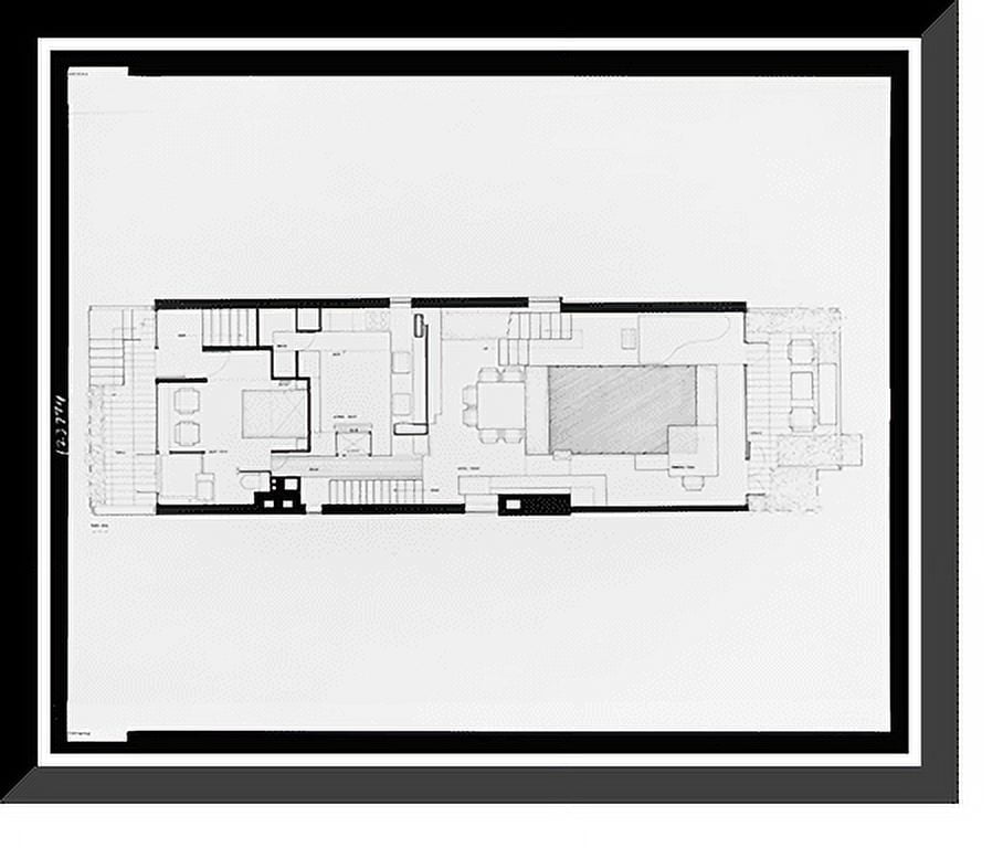 Historic Framed Print, [Paul Rudolph's penthouse apartment, 23 Beekman ...