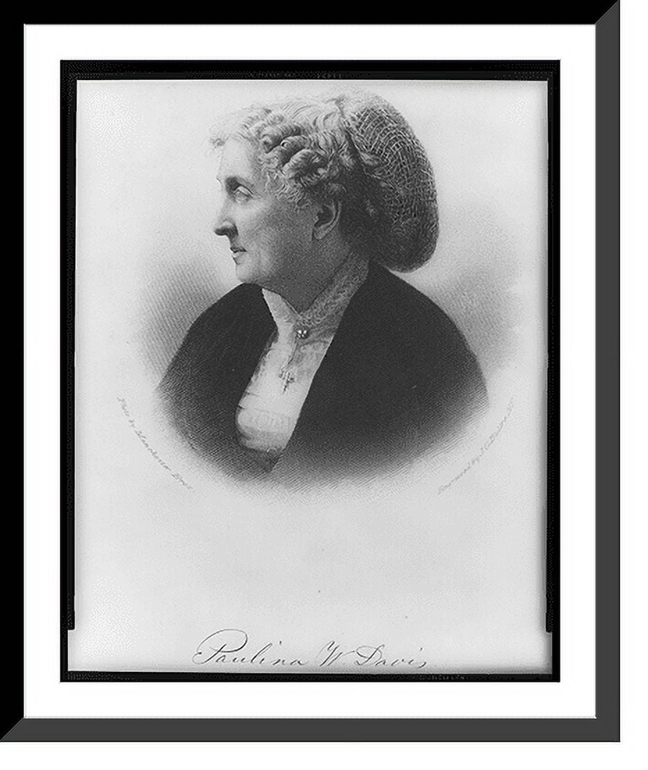 Historic Framed Print, Paulina W. Davis.photo. by Manchester Bros ...