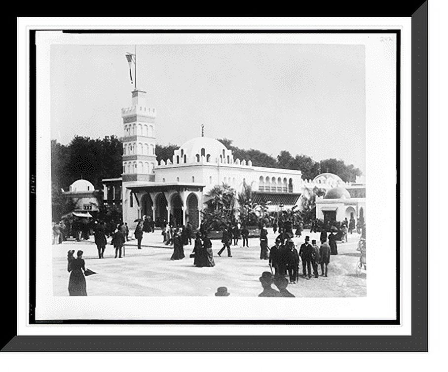 Historic Framed Print, [Pavilion of Algeria, showing people on street ...