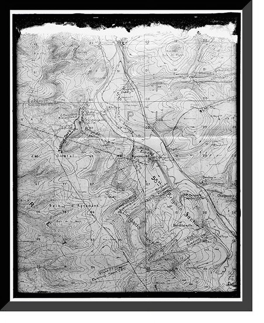 Historic Framed Print, Pershing war map, 17-7/8" x 21-7/8" - Walmart.com