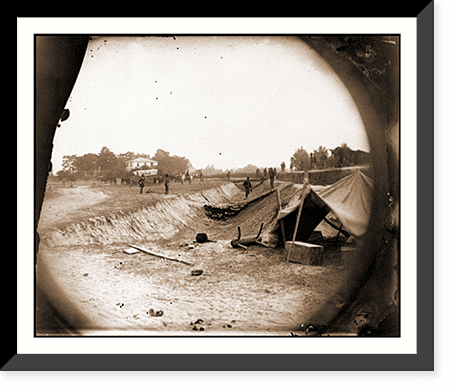 Historic Framed Print, Petersburg Va. Redoubt near Dunns house in outer ...