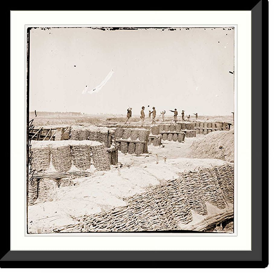 Historic Framed Print, Petersburg Virginia. Gabioned parapet of Fort ...