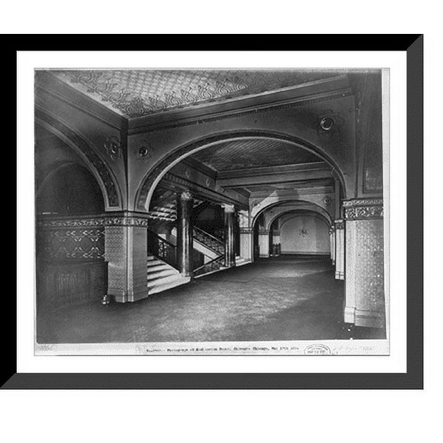 Historic Framed Print, Photograph of Auditorium Foyer, Chicago, May ...