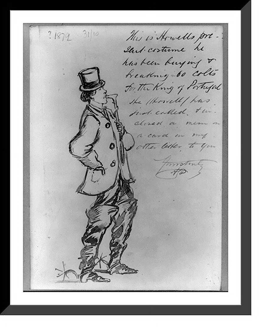 Historic Framed Print, [Photograph of a sketch of C.A. Howell by Henry Treffry Dunn, 1879?], 17 ...