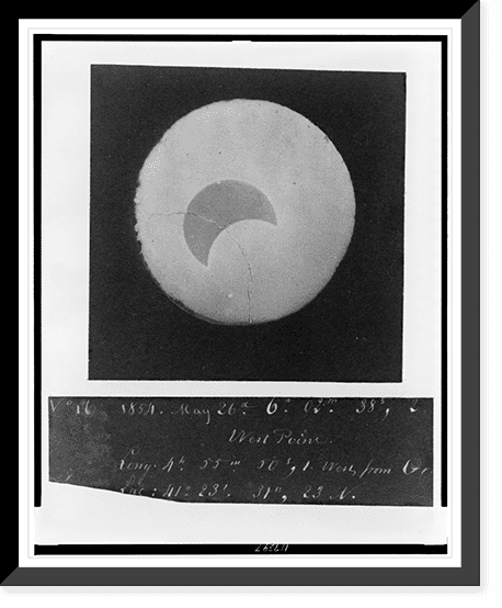 Historic Framed Print, [Photograph of the solar eclipse of May 26, 1854 ...