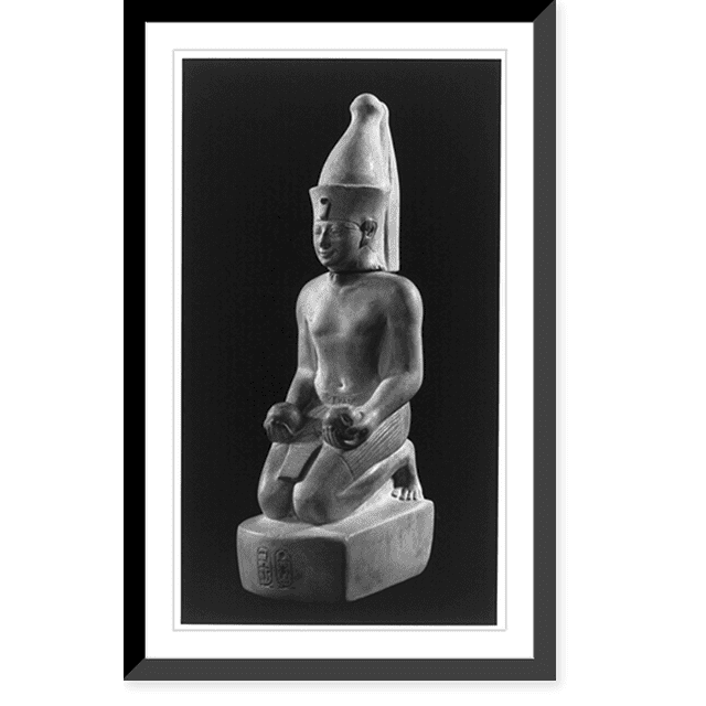 Historic Framed Print, [Plaster cast of Amenhotop II, full lgth ...