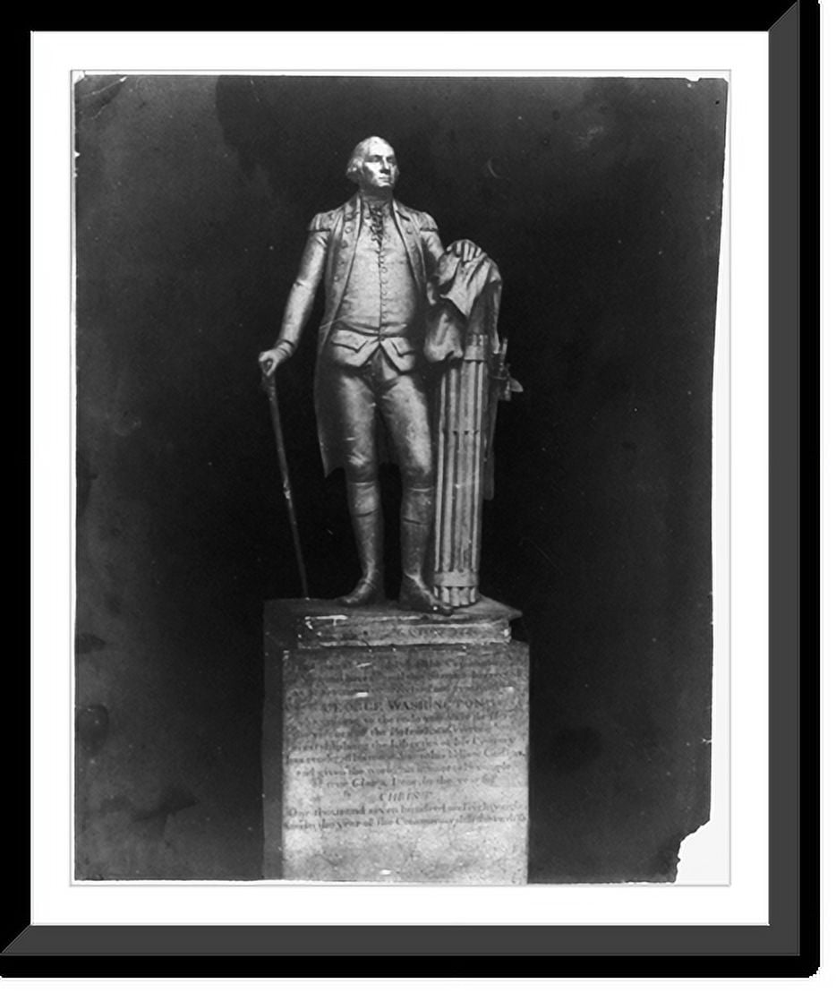 Historic Framed Print, [Plaster copy of statue of George Washington ...
