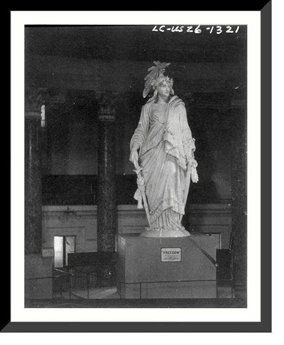 Historic Framed Print, [Plaster model of Statue of Freedom], 17-7/8" x ...