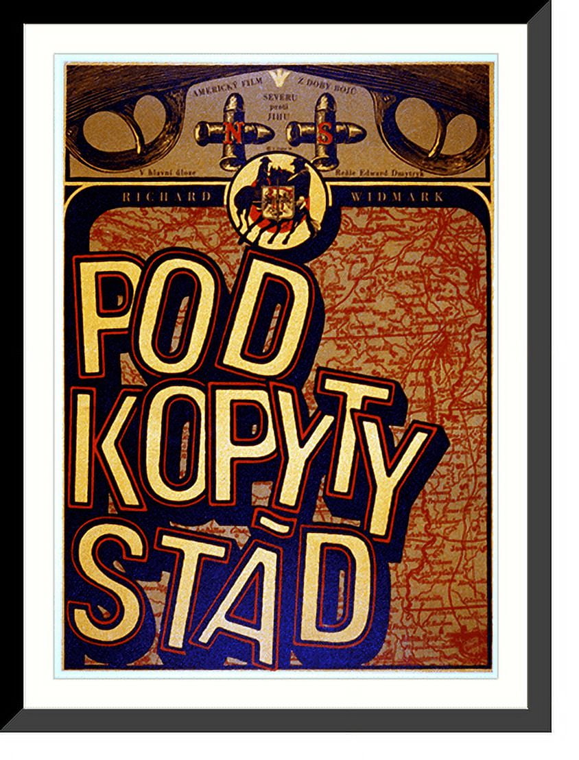 Historic Framed Print, Podkopytystãd,; Ameircký film z Doby Boju ...