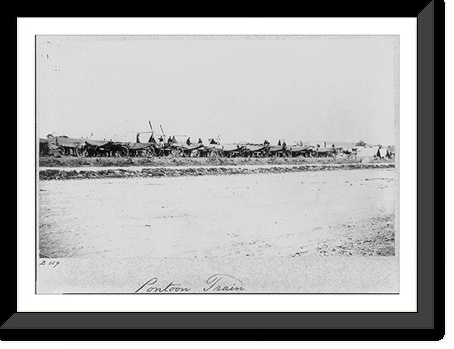 Historic Framed Print, Pontoon train, 17-7/8" x 21-7/8" - Walmart.com