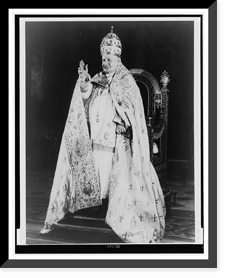 Historic Framed Print, [Pope John XXIII, full-length portrait, wearing ...