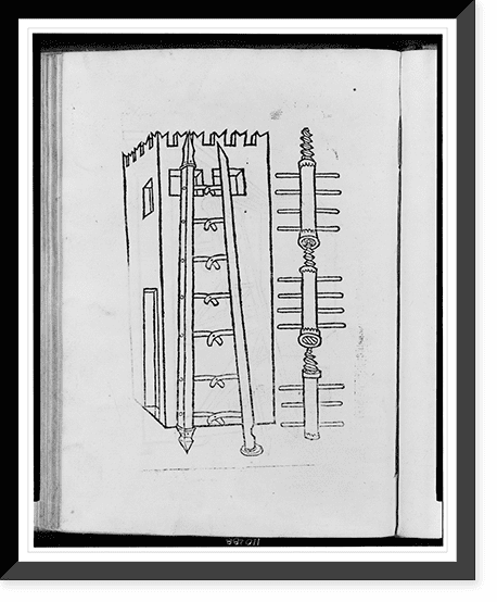 Historic Framed Print, [Portable siege ladder], 17-7/8" x 21-7/8 ...